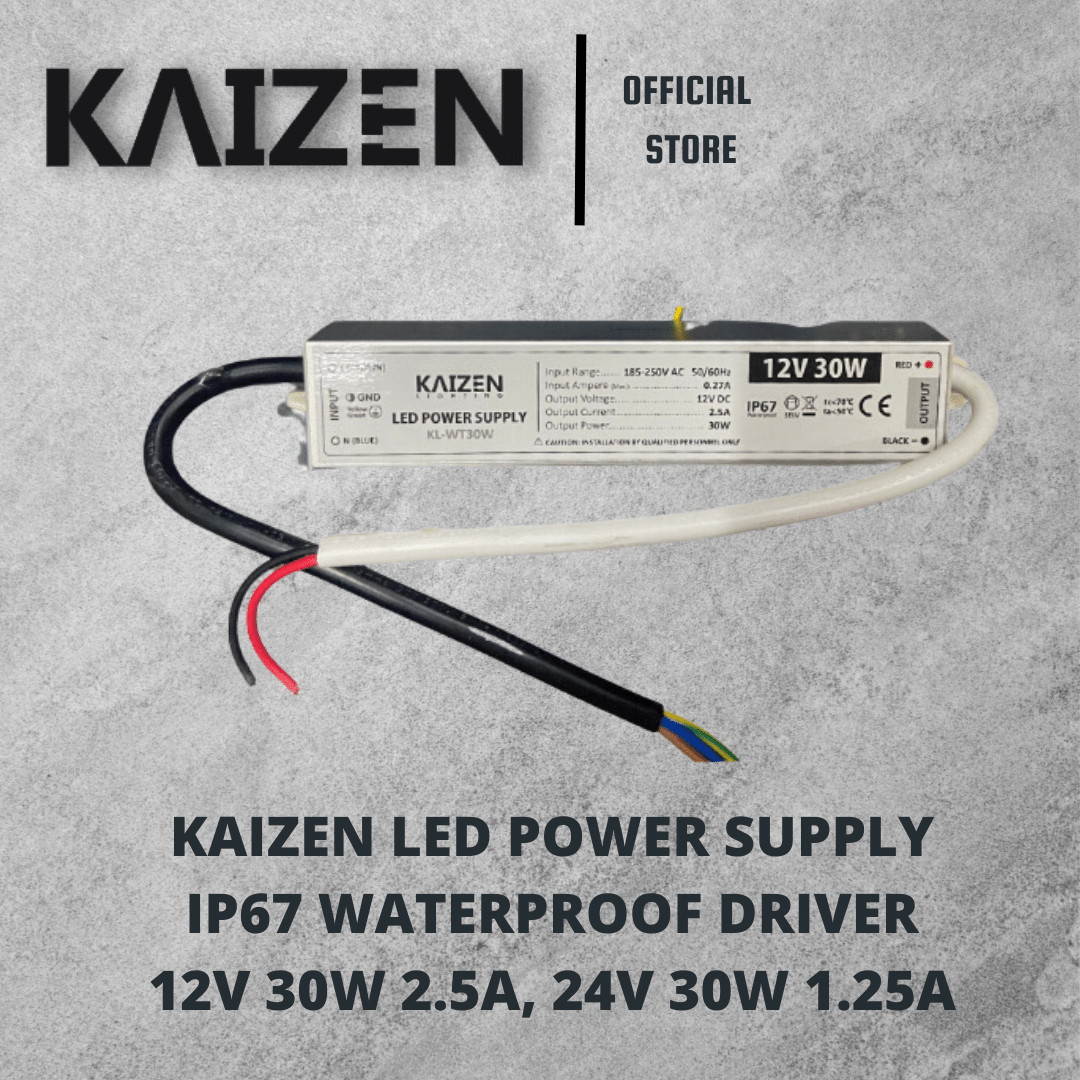 KAIZEN 12V 24V LED POWER SUPPLY WATERPROOF IP67 – Kaizen Philippines