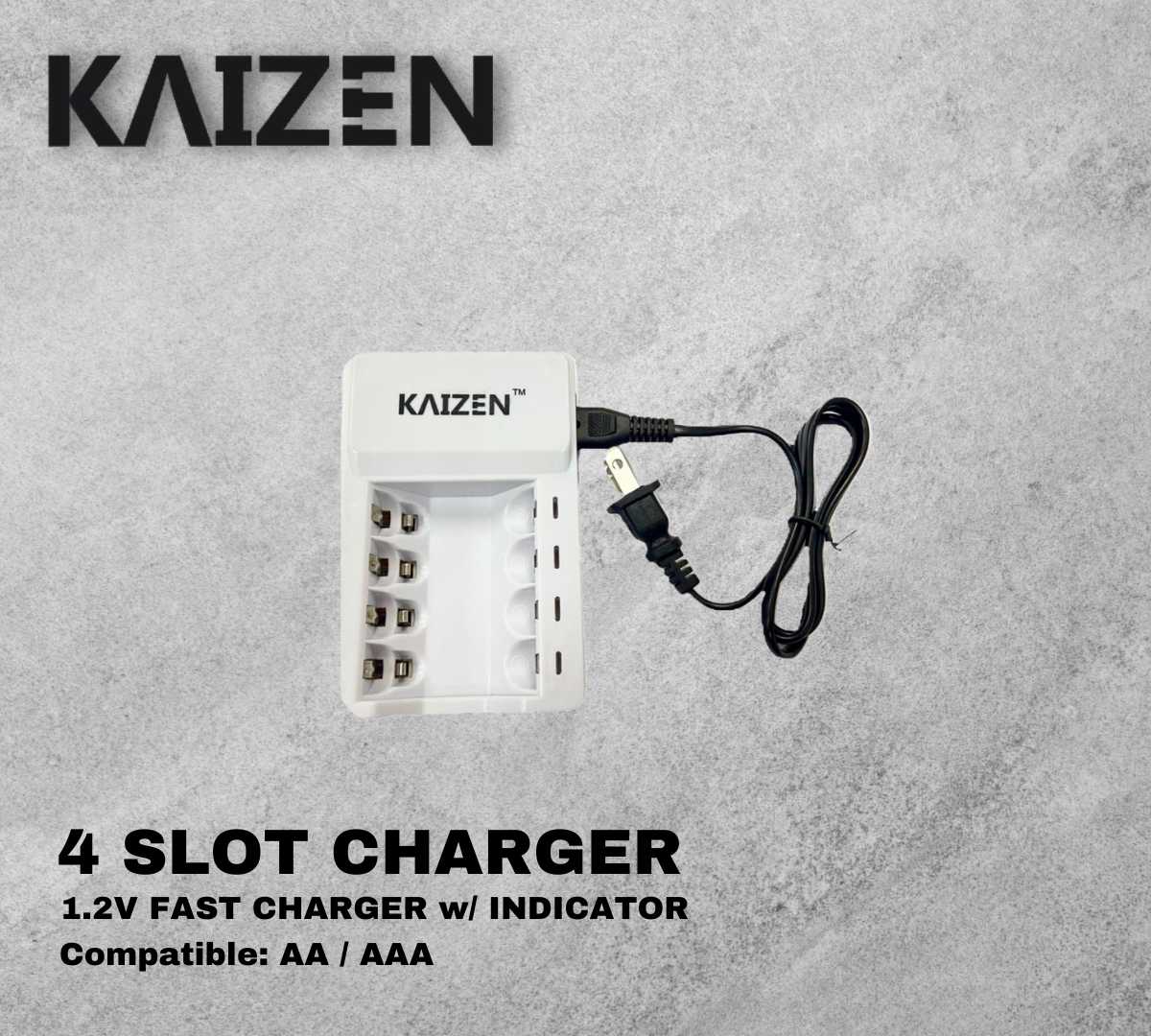 Kaizen 4 Slot Fast Charger AA/AAA Battery – Kaizen Philippines
