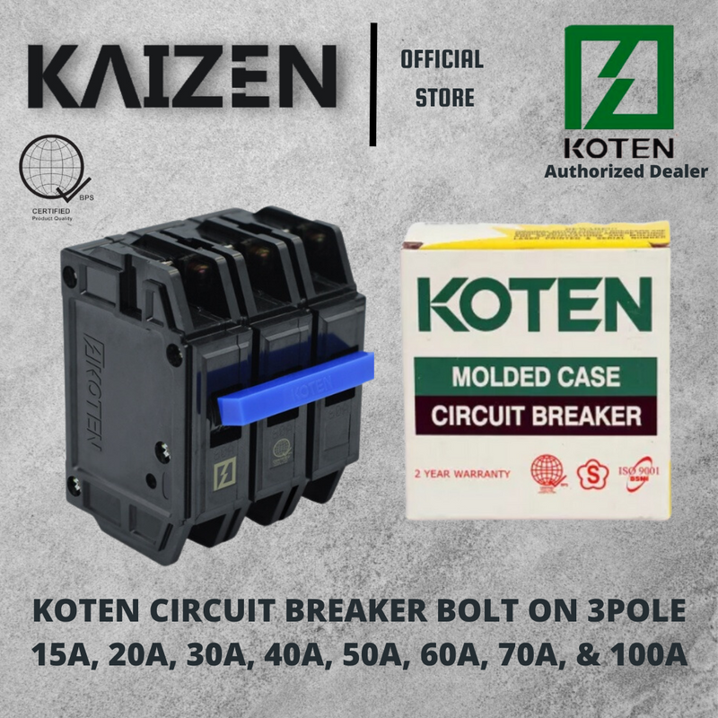 Koten Circuit Breaker 3P Bolt on – Kaizen Philippines
