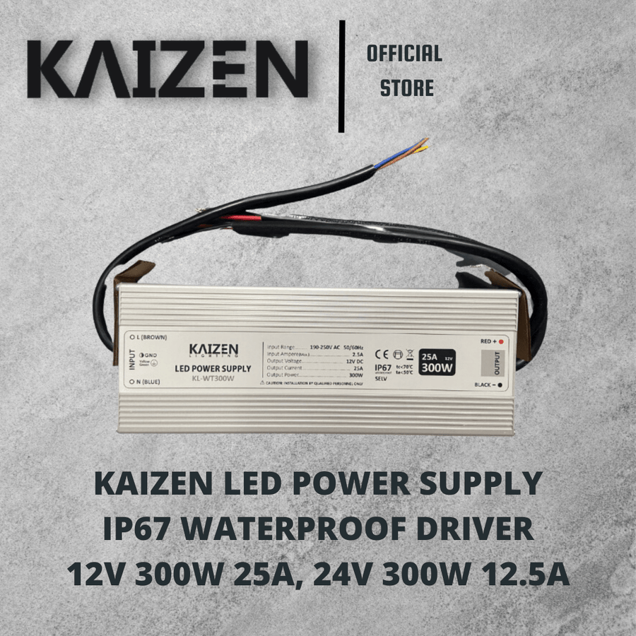 KAIZEN 12V 24V LED POWER SUPPLY WATERPROOF IP67 – Kaizen Philippines