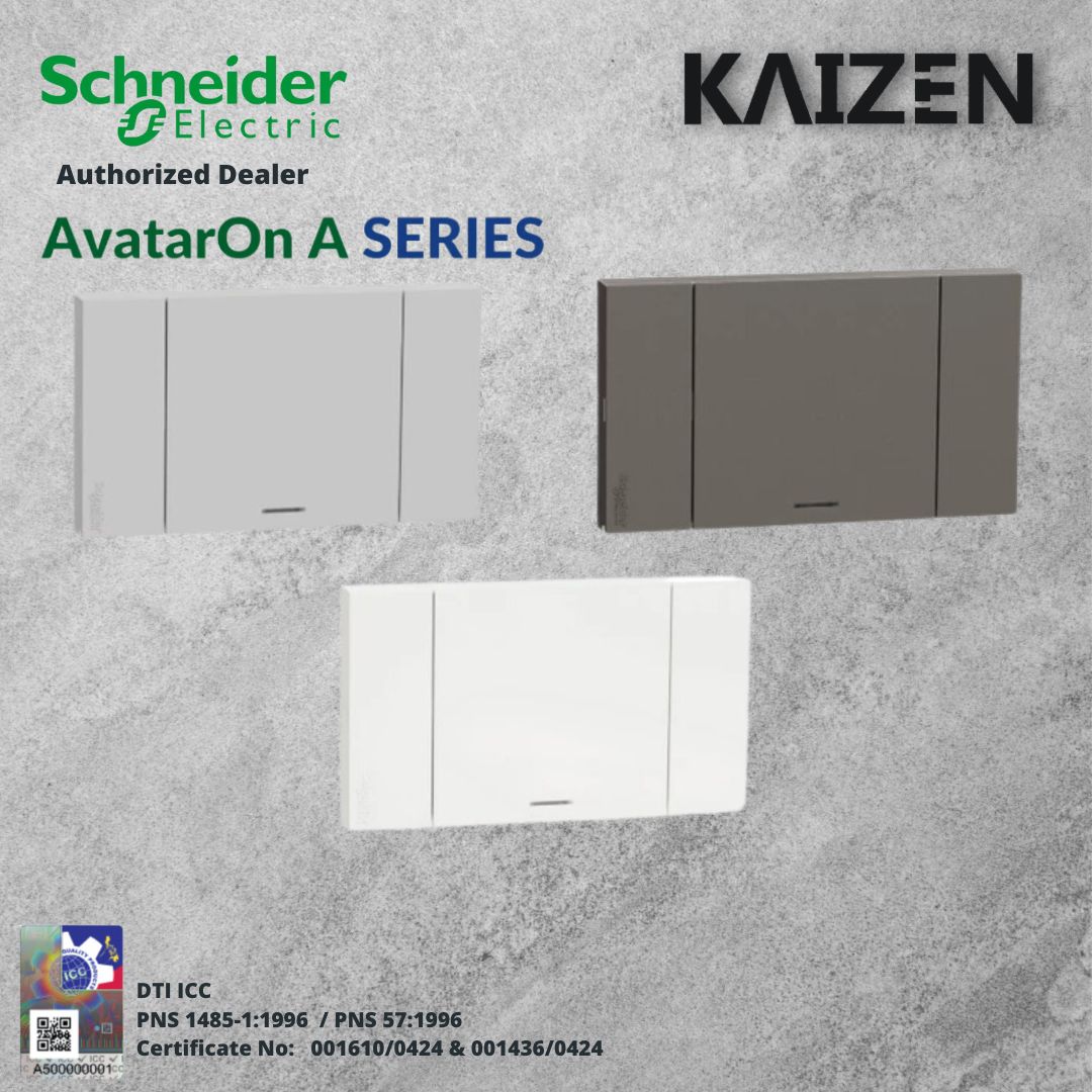 Schneider AvatarOn A 1 Gang 1 Way / 2 Way Size E Switch SET with plate ...