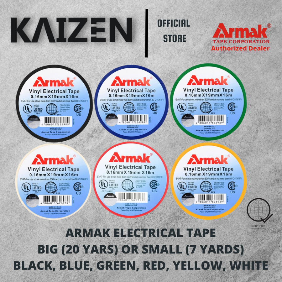 Armak Vinyl Electrical Tape Small 4M & Big 16M – Kaizen Philippines
